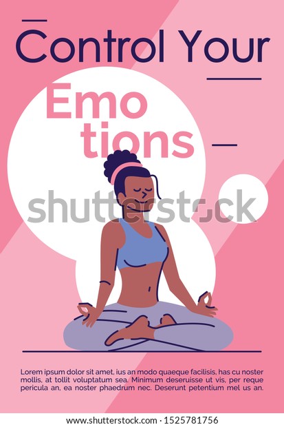 Control Your Emotions Brochure Template Flyer Stock Vector (Royalty ...