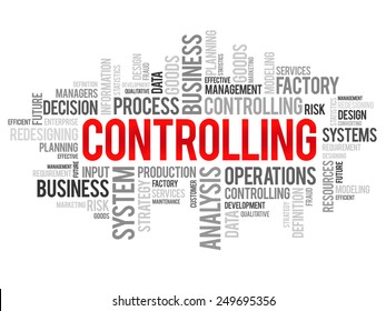 Controlling Word Cloud Business Concept Stock Vector (Royalty Free ...