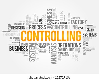 Controlling Word Cloud Business Concept Stock Vector (Royalty Free ...