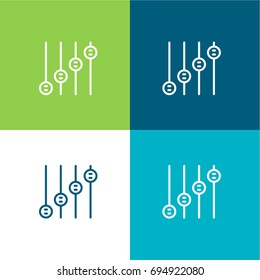 Controls Green Blue Material Color Minimal Stock Vector (Royalty Free ...
