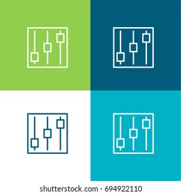Controls Green Blue Material Color Minimal Stock Vector (Royalty Free ...
