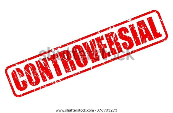 Controversial Red Stamp Text On White: vector de stock (libre de ...