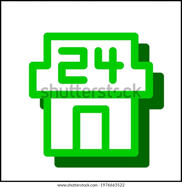 Convenience Store Icon Flat Design Green Stock Vector (Royalty Free ... Convenience Store Icon Flat Design Green Stock Vector (Royalty Free ...