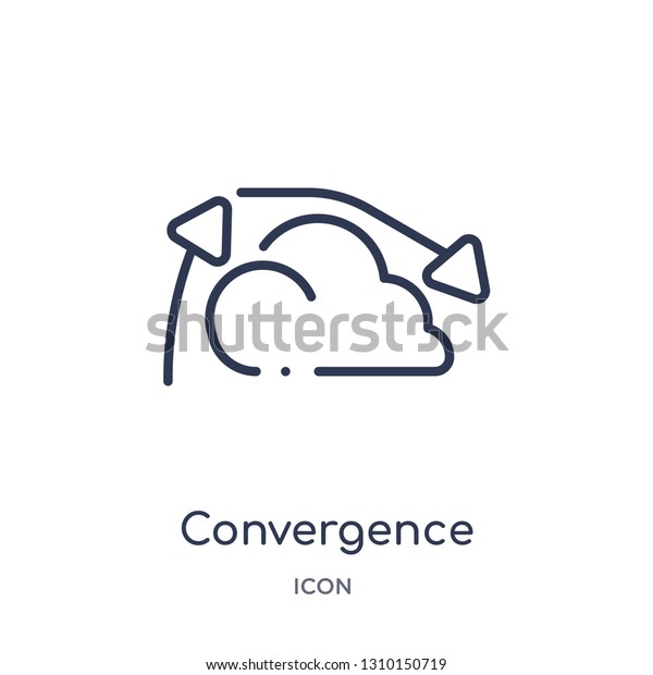 Convergence Icon Weather Outline Collection Thin Stock Vector (Royalty ...