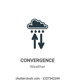 Convergence Vector Icon On White Background Stock Vector (Royalty Free ...