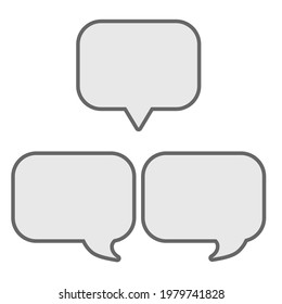 Conversation Balloons Simple Designs Colors Elegant Stock Vector ...