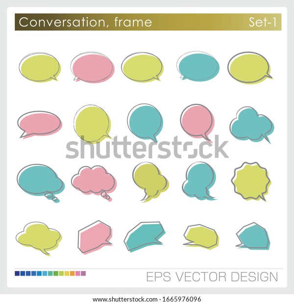 Conversation Framevector Illustration Cartoon Speech Thought Stock ...