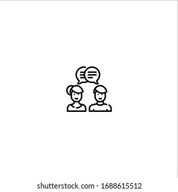 Conversation Outline Icon Illustration Vector Stock Vector (Royalty ...