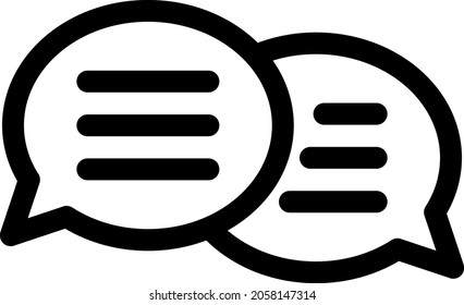 Conversation Outline Vector Icon Design Stock Vector (Royalty Free ...