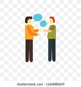 Conversation Vector Icon Isolated On Transparent Stock Vector (Royalty ...