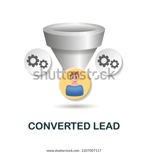 Converted Lead Icon 3d Illustration Customer Stock Vector (Royalty Free ...