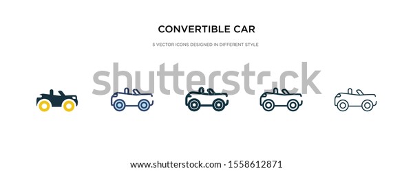 Convertible Car Icon Different Style Vector Stock Vector (Royalty Free ...
