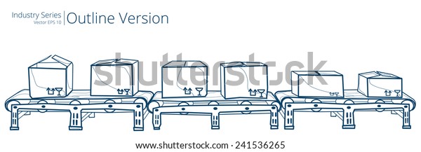 Conveyor Belt Vector Illustration Conveyor Belt Stock Vector (Royalty ...