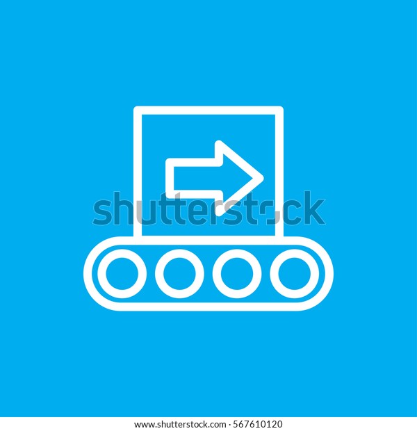 Conveyor Icon Vector Illustration Sign Symbol Stock Vector (Royalty ...
