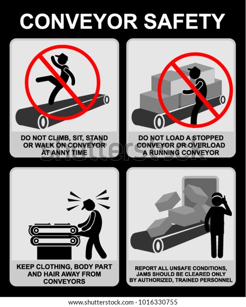 Conveyor Safety Sign 库存矢量图（免版税）1016330755 | Shutterstock