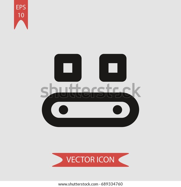 Conveyor Vector Icon Illustration Symbol Stock Vector (Royalty Free ...
