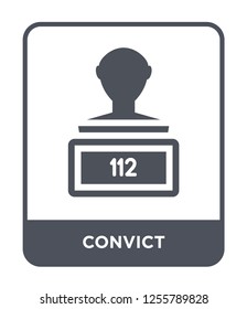 Convict Icon Vector On White Background Stock Vector (Royalty Free ...