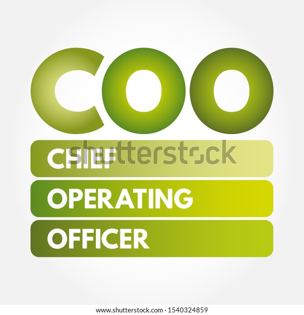 Coo Chief Operating Officer Acronym Business: vector de stock (libre de ...