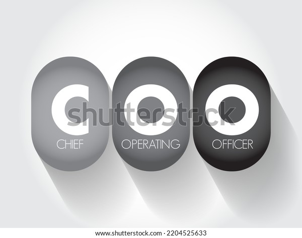 Coo Chief Operating Officer One Highestranking Stock Vector (Royalty ...