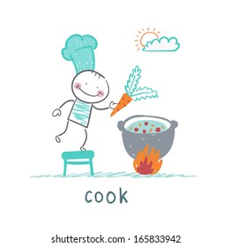 Crazy Cooking Funny Doodle Vector Illustration Stock Vector (Royalty ...