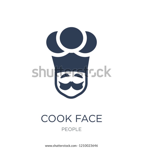 Cook Face Icon Trendy Flat Vector Stock Vector (Royalty Free ...