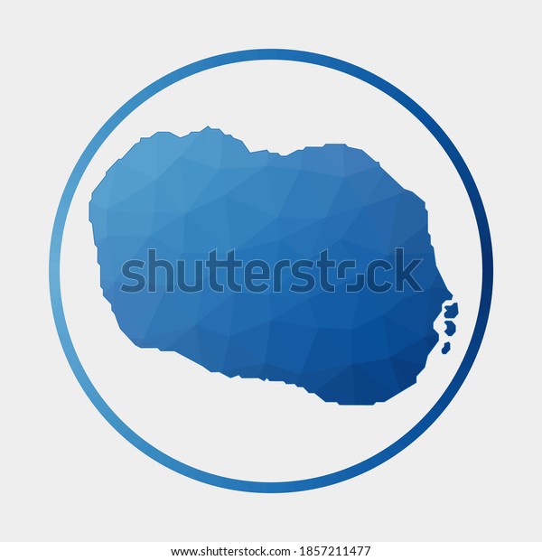 Cook Islands Icon Polygonal Map Island Stock Vector (Royalty Free ...