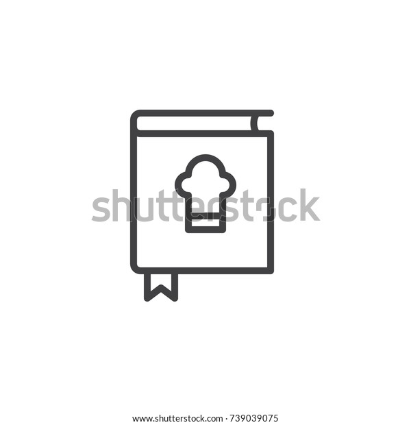 Cookbook Line Icon Outline Vector Sign Stock Vector (Royalty Free ...