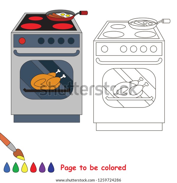 Cooker Be Colored Coloring Book Preschool: เวกเตอร์สต็อก (ปลอดค่า ...