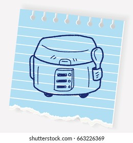Cooker Doodle Stock Vector (Royalty Free) 663226369 | Shutterstock
