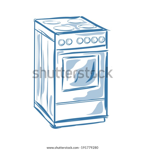 Cooker Sketch Stock Vector (Royalty Free) 191779280 | Shutterstock