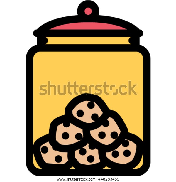 Cookie Jar Outline Icon Stock Vector (Royalty Free) 448283455