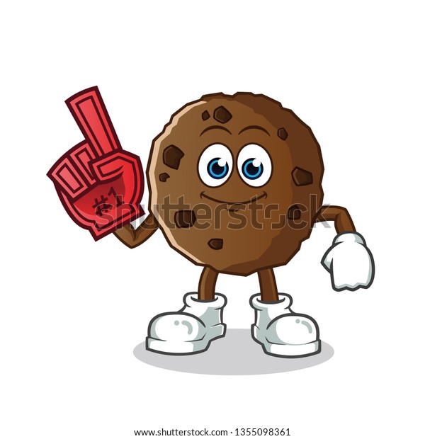 Cookie Number One Fan Mascot Vector Stock Vector (Royalty Free ...