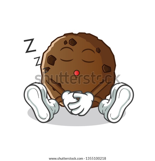 Cookie Sleep Mascot Vector Cartoon Illustration Stock Vector (Royalty ...