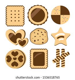 Cookies Biscuits Wafer Sticks Vector Collection Stock Vector (Royalty ...