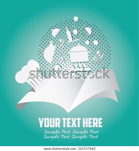 Cooking Book Cover Vector Illustration Stock Vector (Royalty Free ...