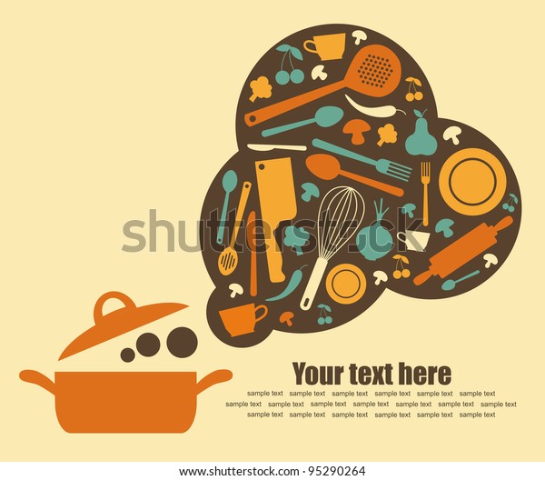 Cooking Book Cover Vector Illustration Stock Vector (Royalty Free ...