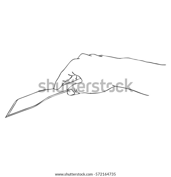 Cooking Hand Turner Line Drawing Isolated Stock Vector (Royalty Free ...
