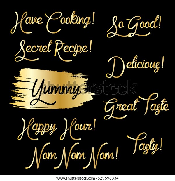 Cooking Lettering Designs Print Web Projects Stock Vector (Royalty Free ...