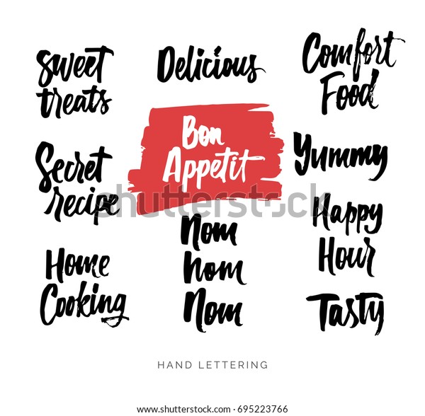 Cooking Lettering Designs Print Web Projects Stock Vector (Royalty Free ...