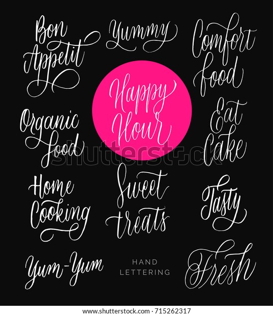 Cooking Lettering Designs Print Web Projects Stock Vector (Royalty Free ...