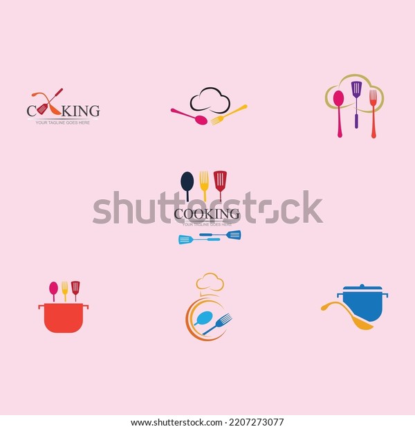 Cooking Logo Set Symbol Illustration Design Stock Vector (Royalty Free ...