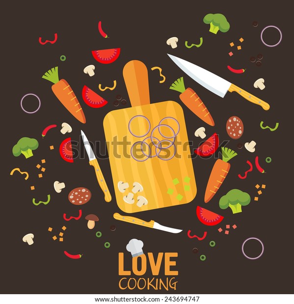 Cooking Poster Design Vector Illustration Stock Vector (Royalty Free ...