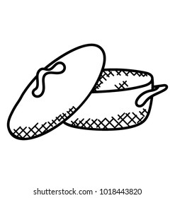 Cooking Pot Open Lid Doodle Icon Stock Vector (Royalty Free) 1018443820 ...