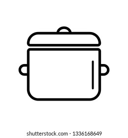 Cooking Pot Outline Icon Linear Style Stock Vector (Royalty Free ...