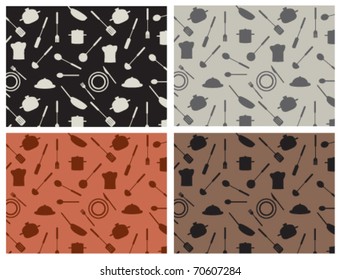 Cooking Themed Backgrounds Four Colors 库存矢量图（免版税）70607284 | Shutterstock