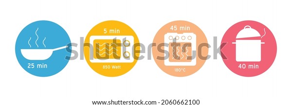Cooking Time Vector Icon Meal Timer Stock Vector (Royalty Free ...
