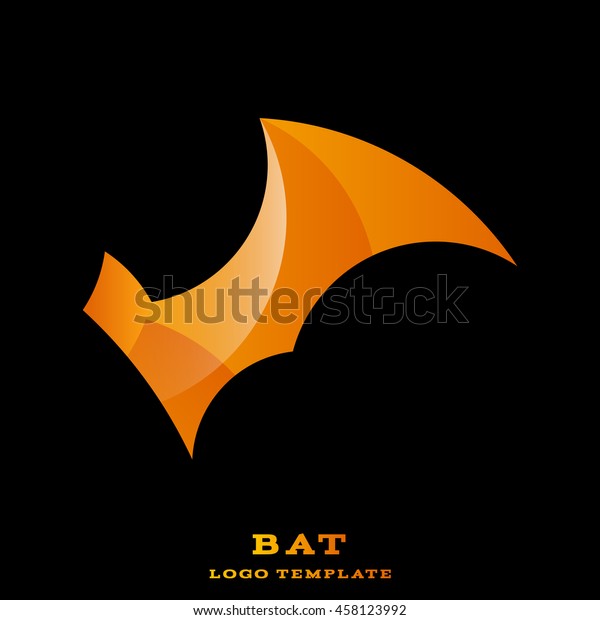 Cool Abstract Bright Geometric Bat Logo Stock Vector (Royalty Free ...