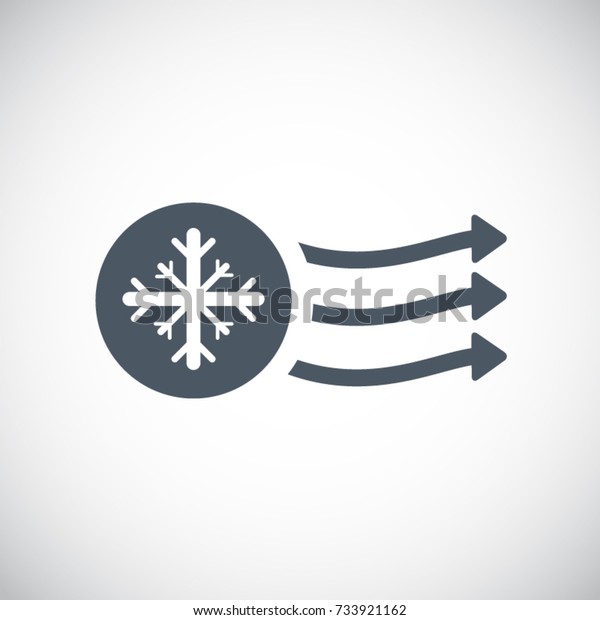 Cool Air Flow Icon Stock Vector (Royalty Free) 733921162 | Shutterstock