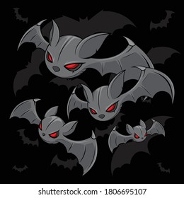 Cool Bat Wake Dark Stock Vector (Royalty Free) 1806695107 | Shutterstock
