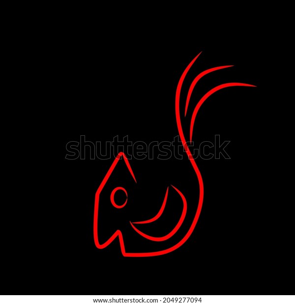 Cool Beautiful Fish Logo Illustration Stock Vector (Royalty Free ...
